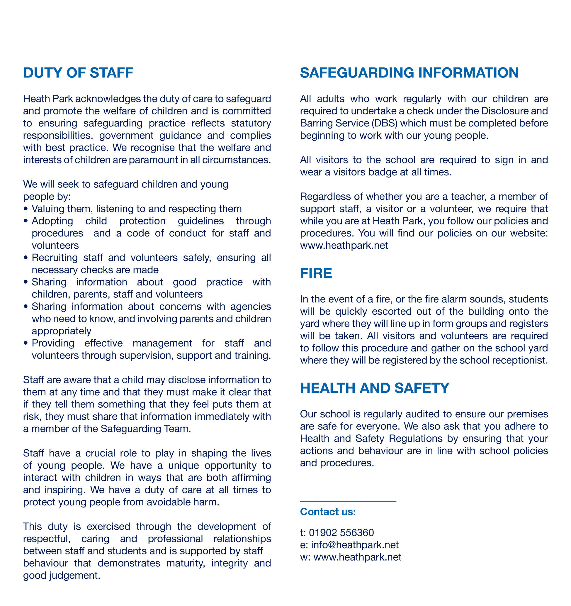 Safeguarding – Heath Park